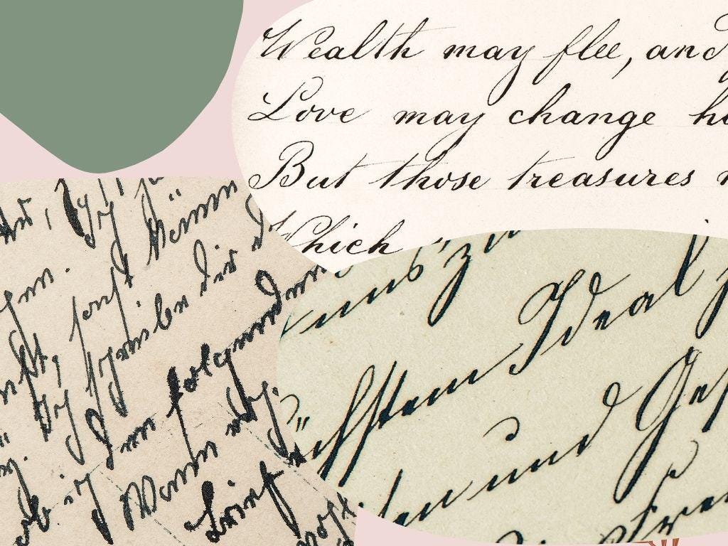 Vintage Handwriting Clipart: Old Letter Images (digital Download) - Etsy