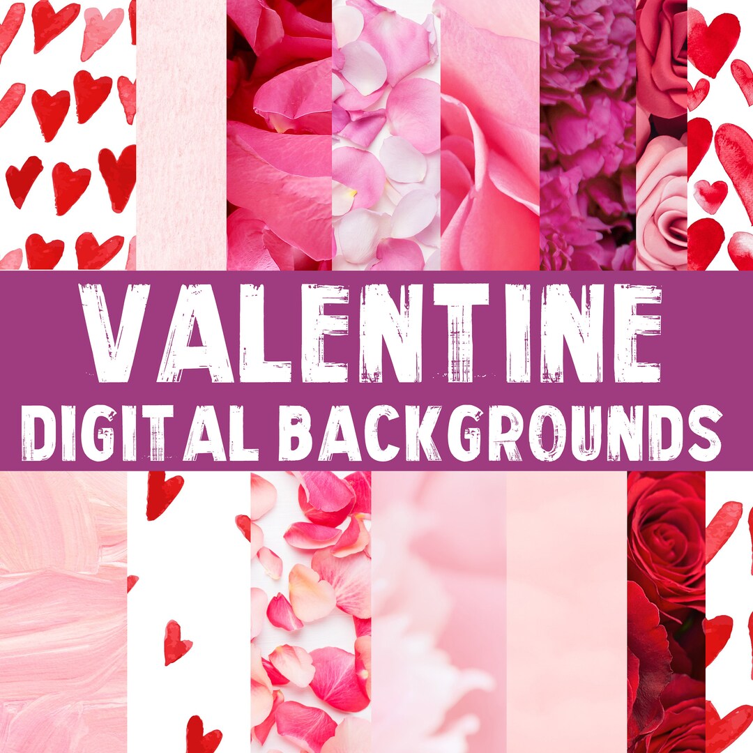 Valentine 12x12 Digital Paper Backgrounds | Digital Clip Art | 300dpi ...