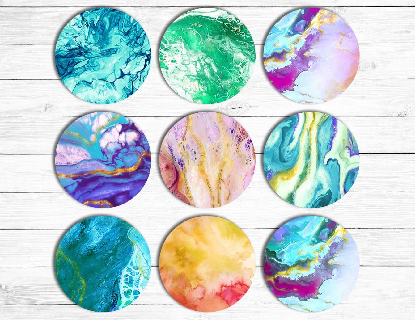 Acrylic Pour / Watercolor Digital Sheets 12x12 Digital - Etsy