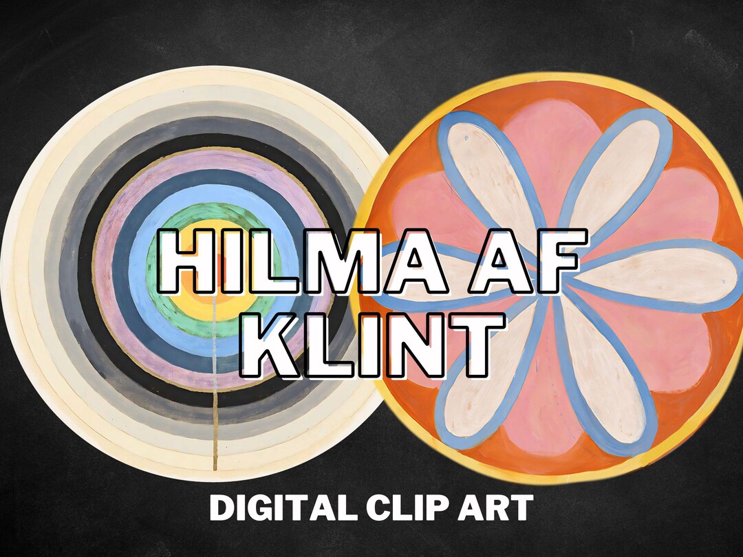 Buy Hilma Af Klint Clip Art Bundle - 15 Vibrant PNG Collage Elements ...