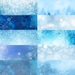 Icy Snowflake Winter Backgrounds: 12x12 Digital Papers (digital ...