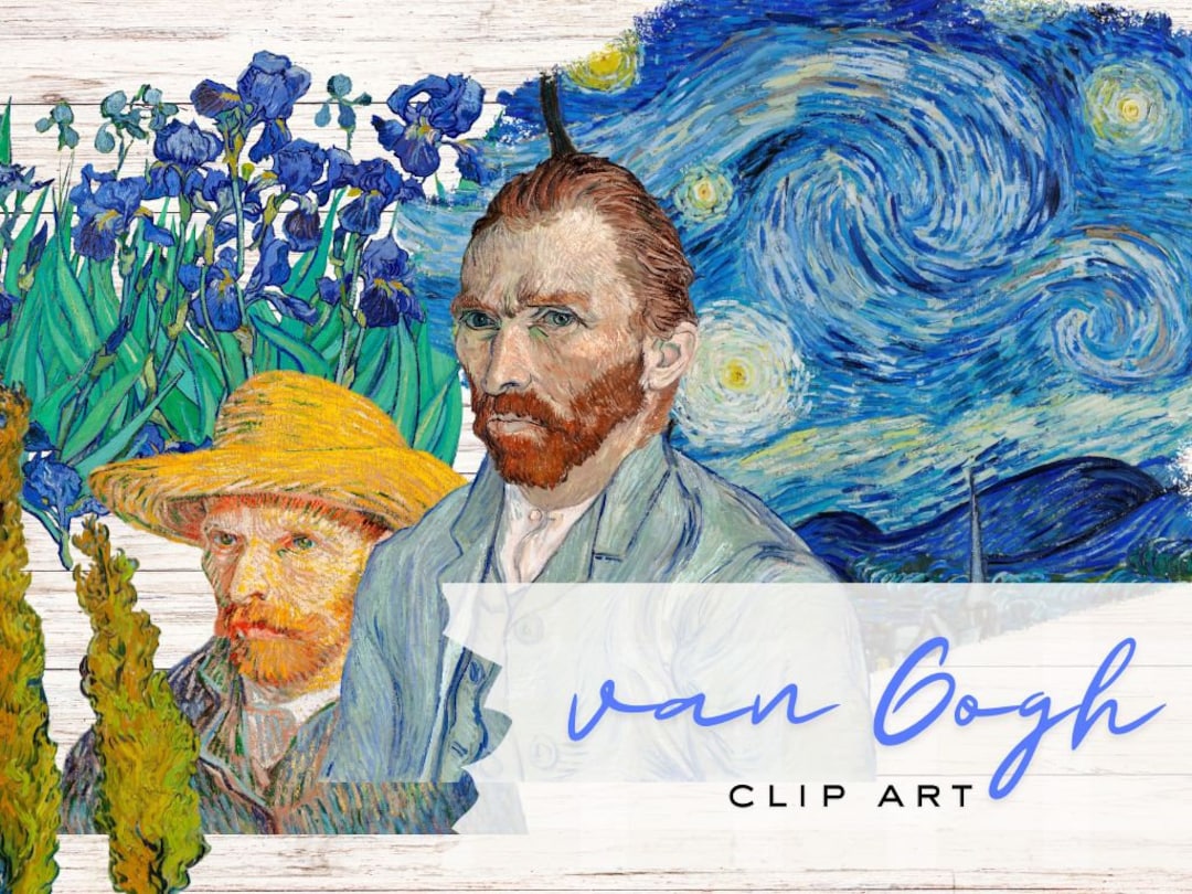 Van Gogh Paintings Clipart: Art History Collage Elements (20 PNG Files ...