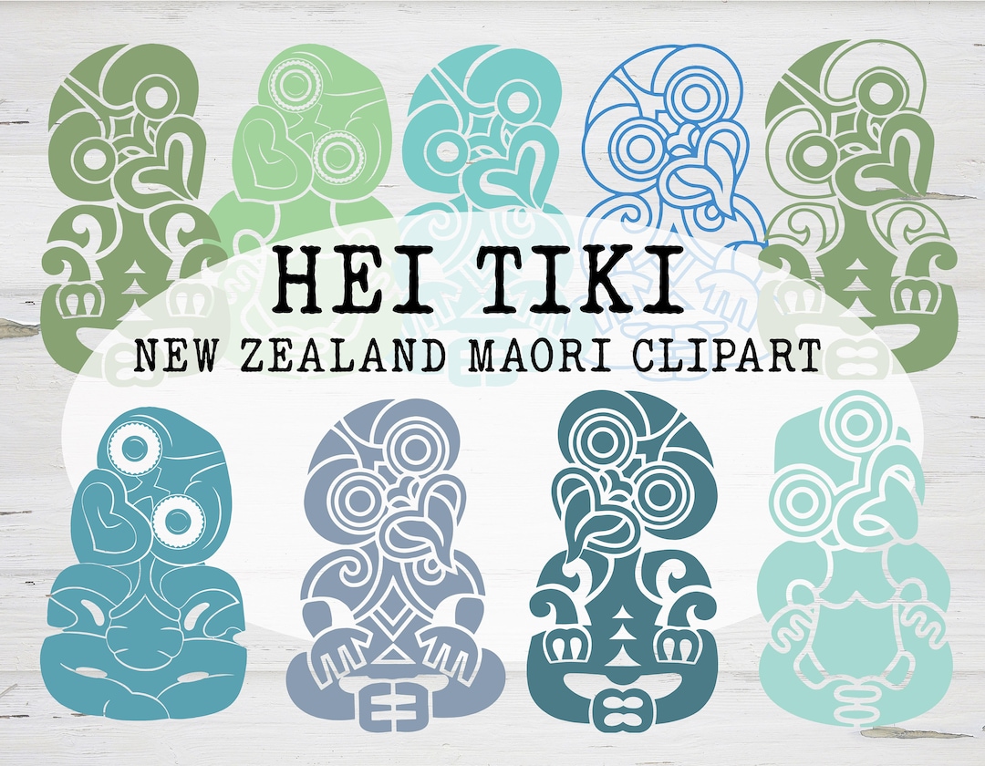 Digital Hei Tiki Clipart Images 9 Blue Green Cool Coloured Tiki .png ...