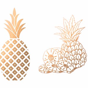 Digital Clip Art | Rose Gold Pineapples - Etsy