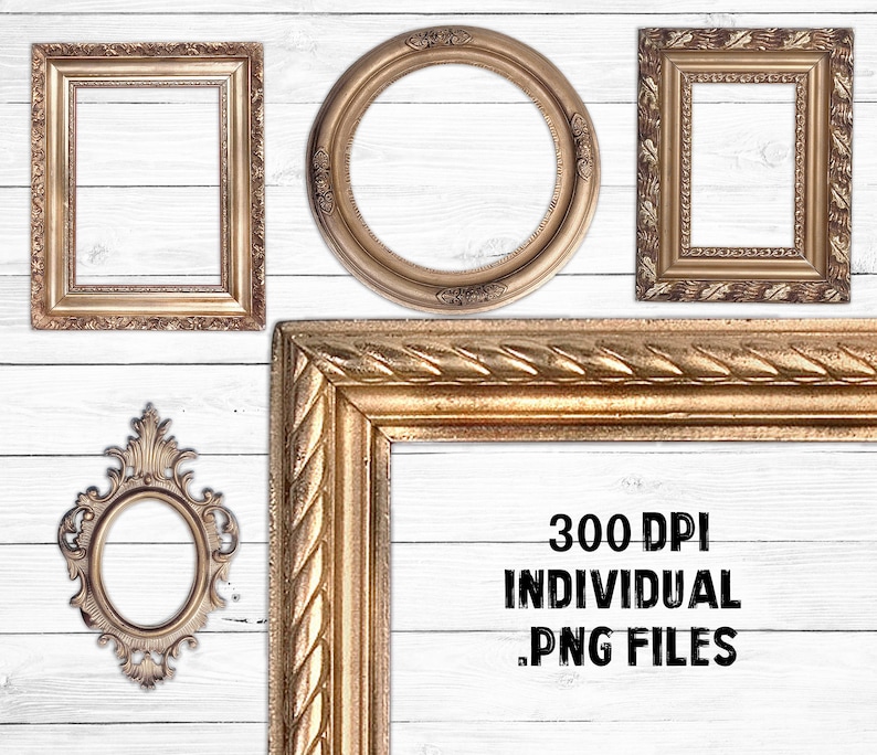 Vintage Frames Digital Clip Art 13 .png Files - Etsy