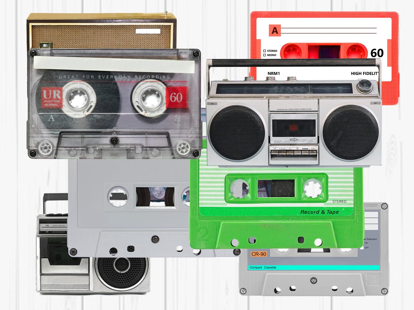 Vintage Cassette Tapes | Digital Clip Art | Around 5 Inch Tall .png ...