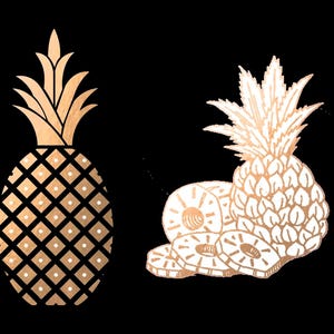 Digital Clip Art | Rose Gold Pineapples - Etsy