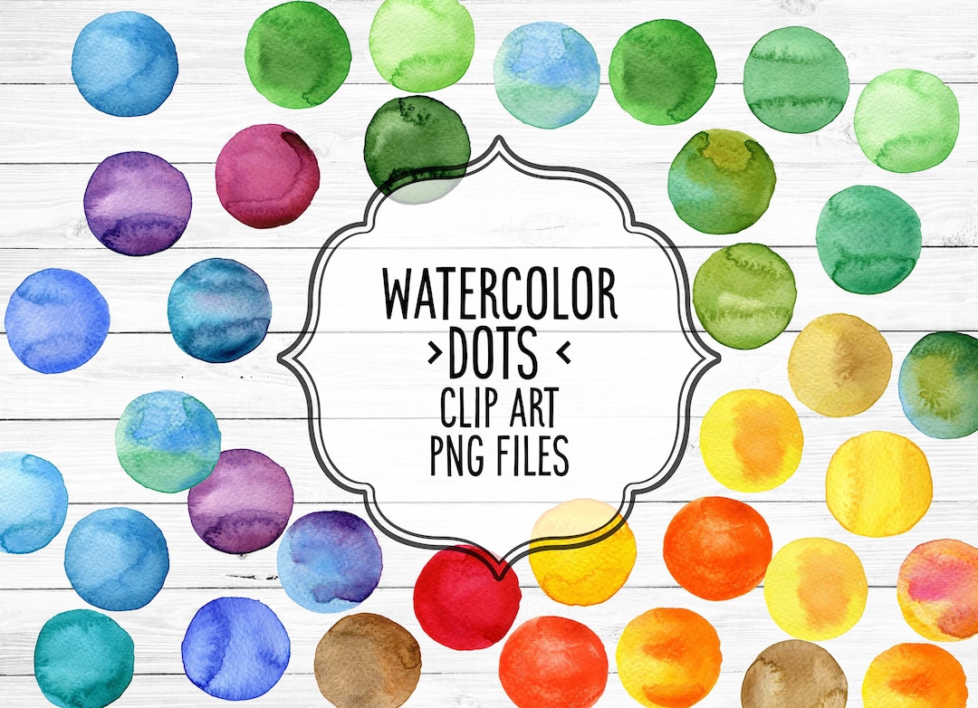Watercolor Circles | Digital Clip Art | 300dpi .png Files | Transparent ...