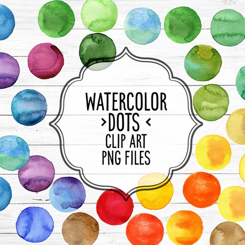 Watercolor Circles Digital Clip Art 300dpi .png Files - Etsy Australia
