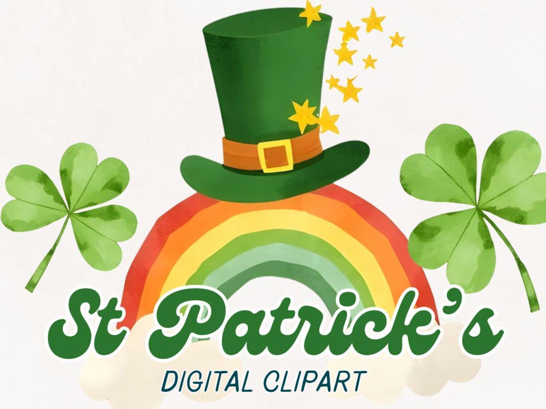 St Patrick's Day Digital Clip Art .png Files With Transparent ...