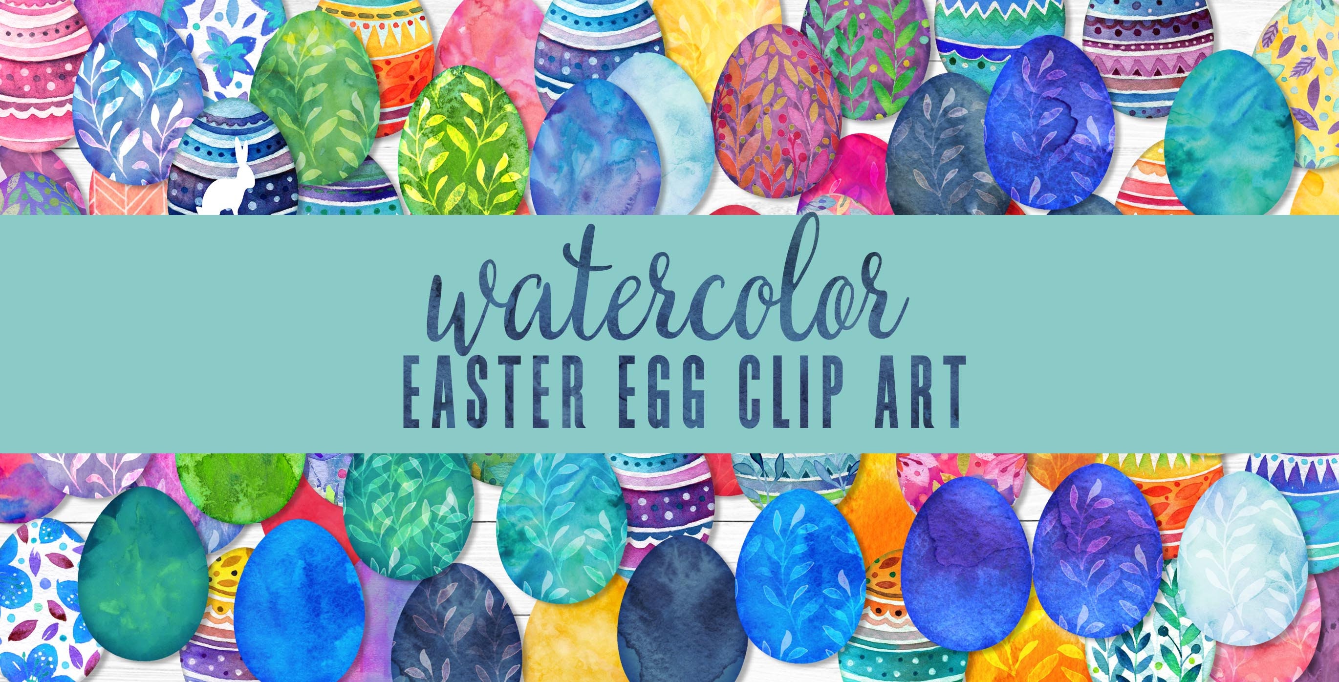 Watercolor Easter Eggs Digital Clip Art 300dpi .png Files Transparent ...