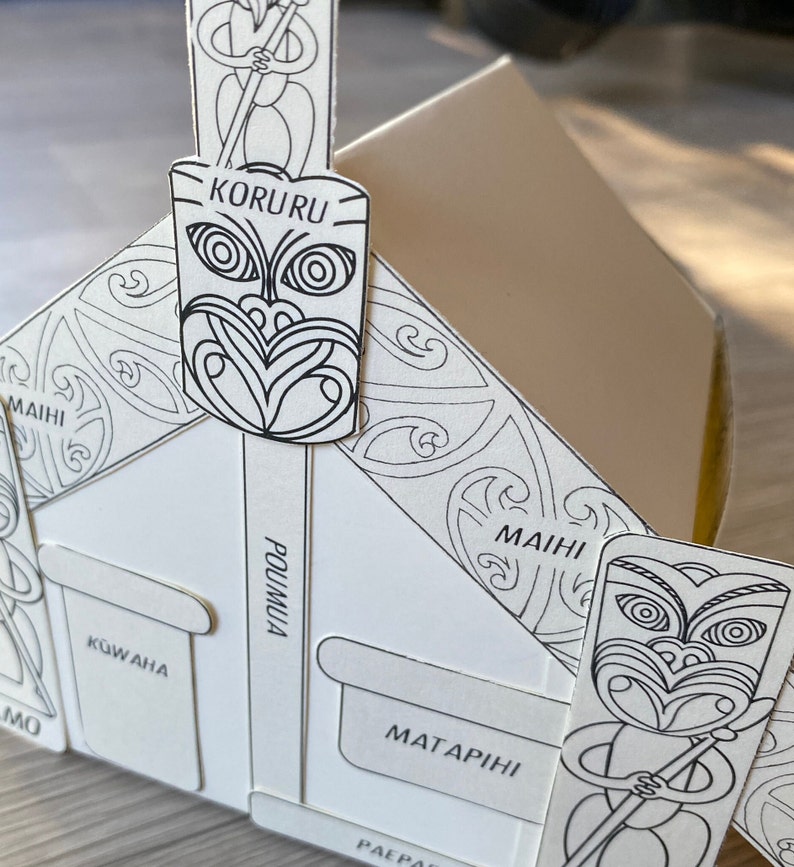 Printable 3D Paper Maori Wharenui Model (PDF) - Etsy