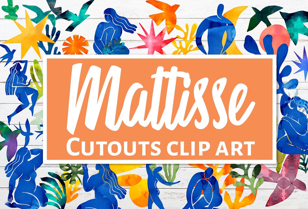 55 Mattise 'the Cut Outs' Style Collage Elements | Digital Clip Art ...