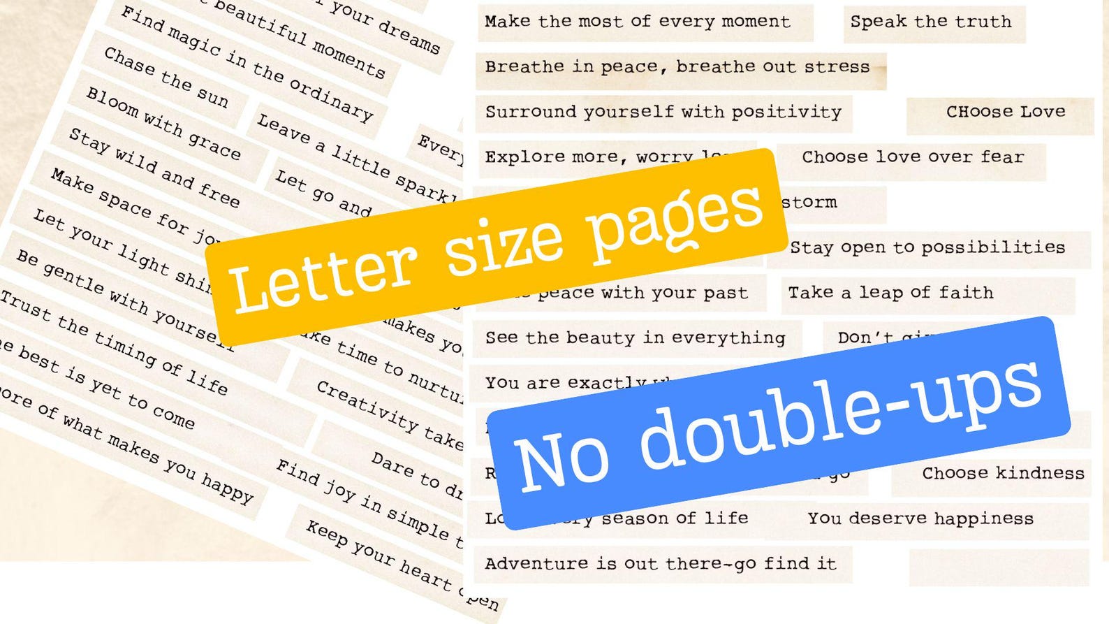 Vintage Inspirational Words - Junk Journal Embellishments (digital ...