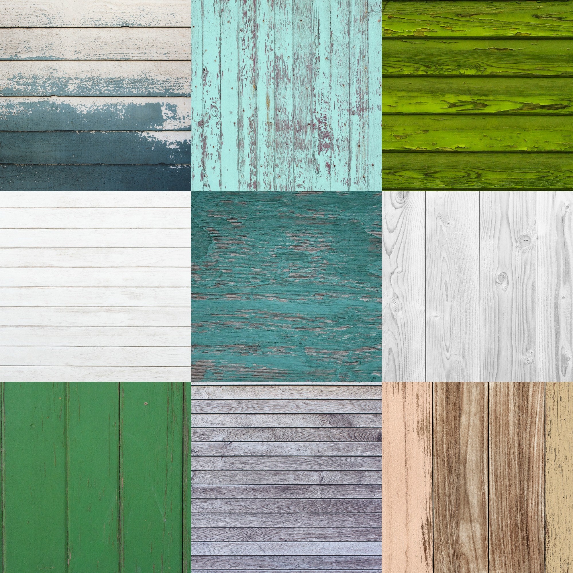 Wood and Chipped Paint Textures Digital Sheets, 12x12 Digital Papers ...