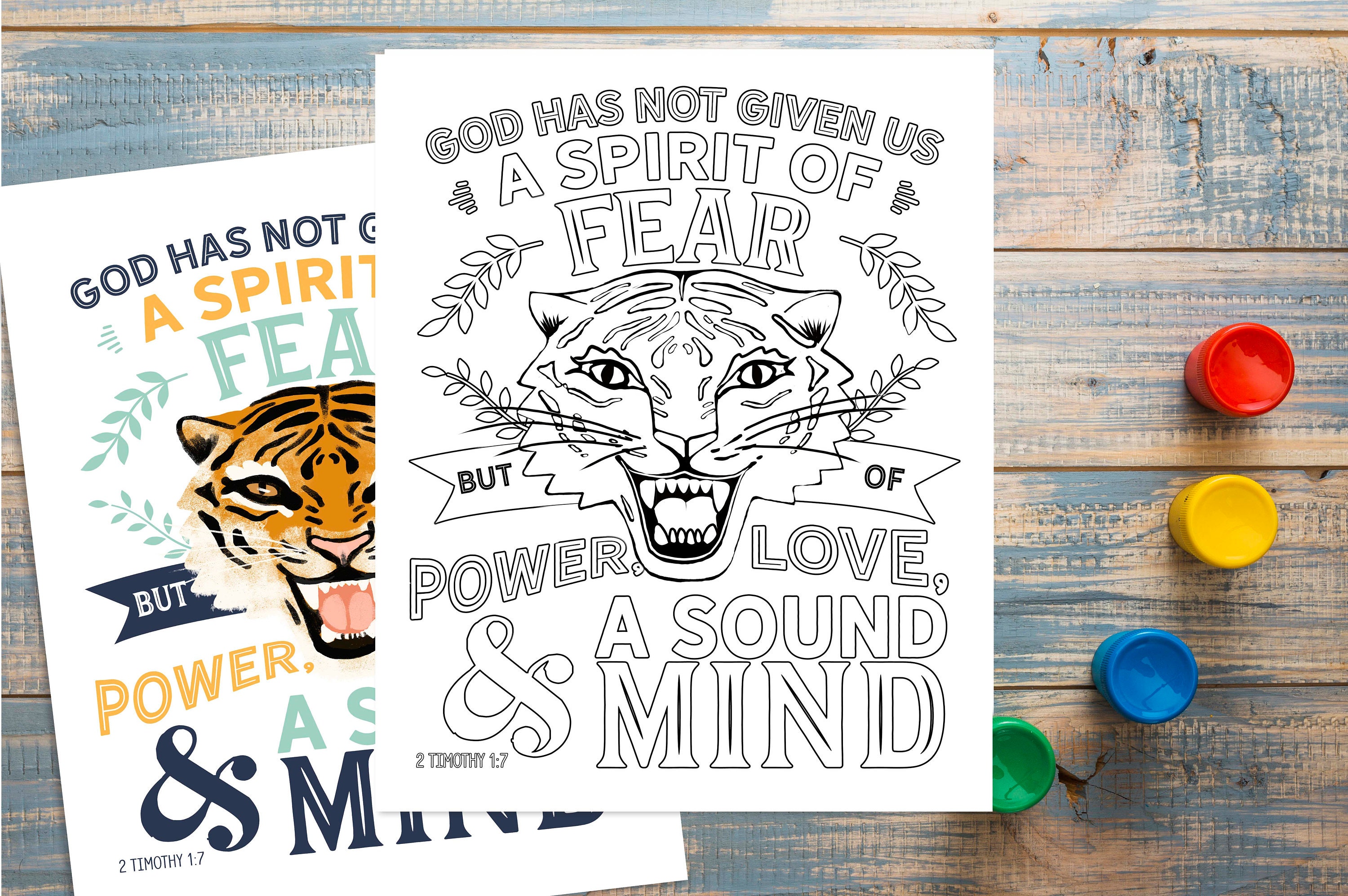Power, Love and a Sound Mind 1 Timothy 1v7 Printable Coloring Page 8 ...