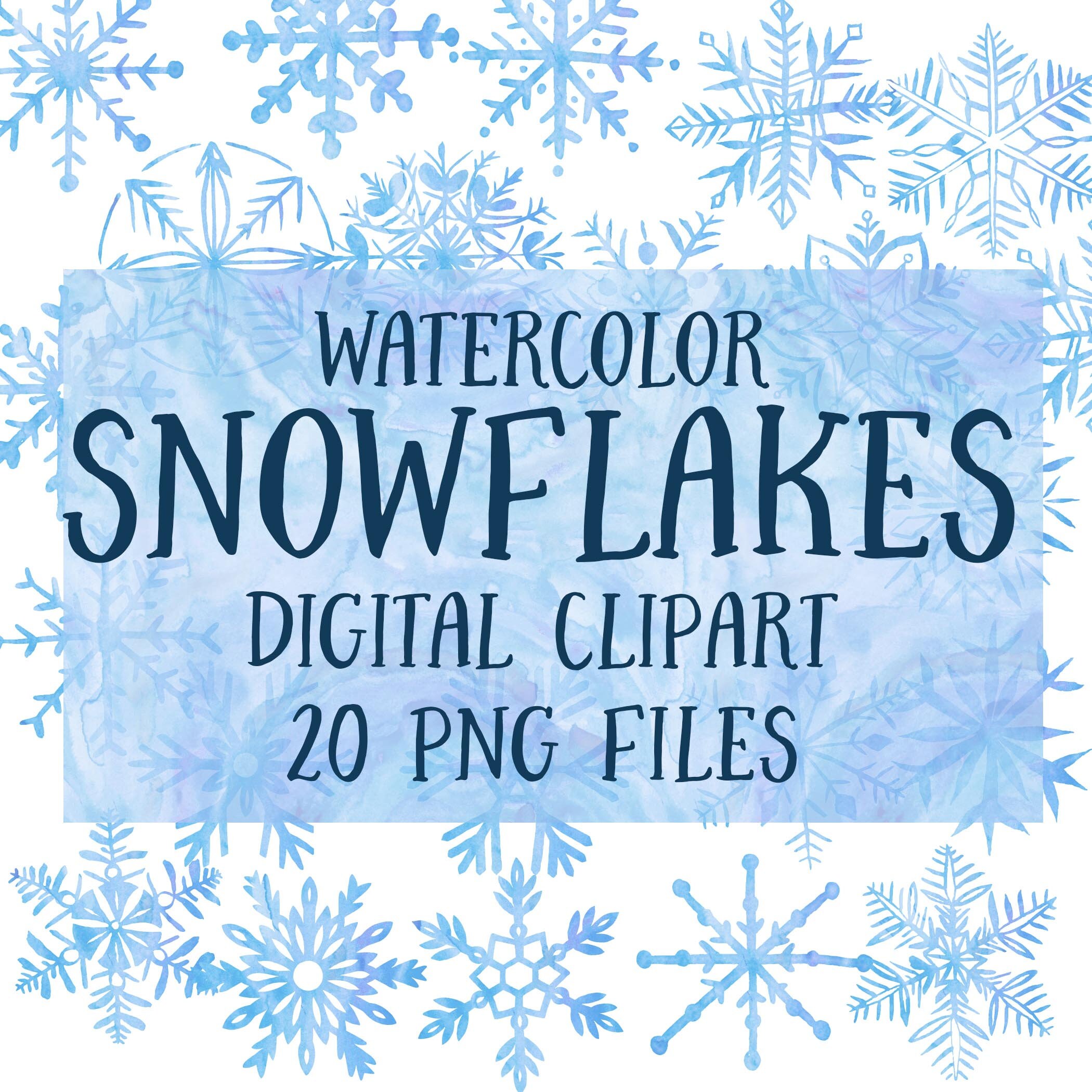 SNOWFLAKES CLIPART Winter Theme Backgrounds, Icy Frozen Winter ...