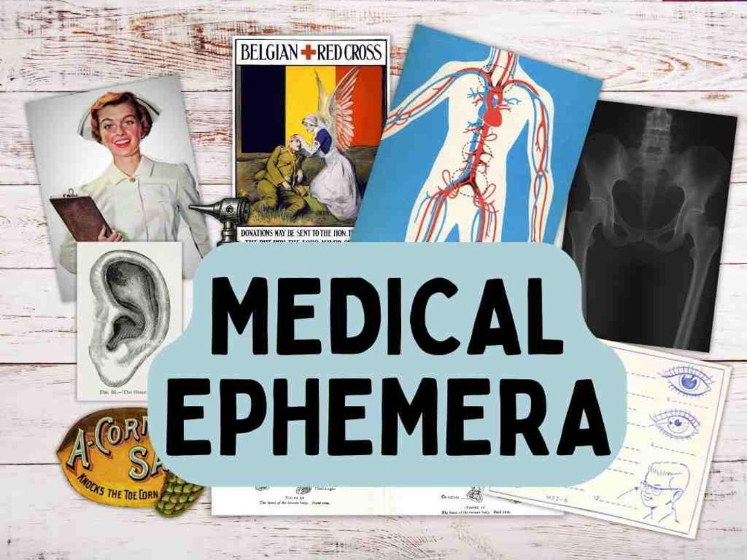 Vintage Medical Ephemera: Digital Collage Images for Junk Journals (PNG ...