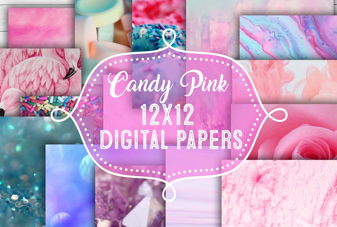 Candy Colored 12x12 Digital Paper Backgrounds | Digital Clip Art ...