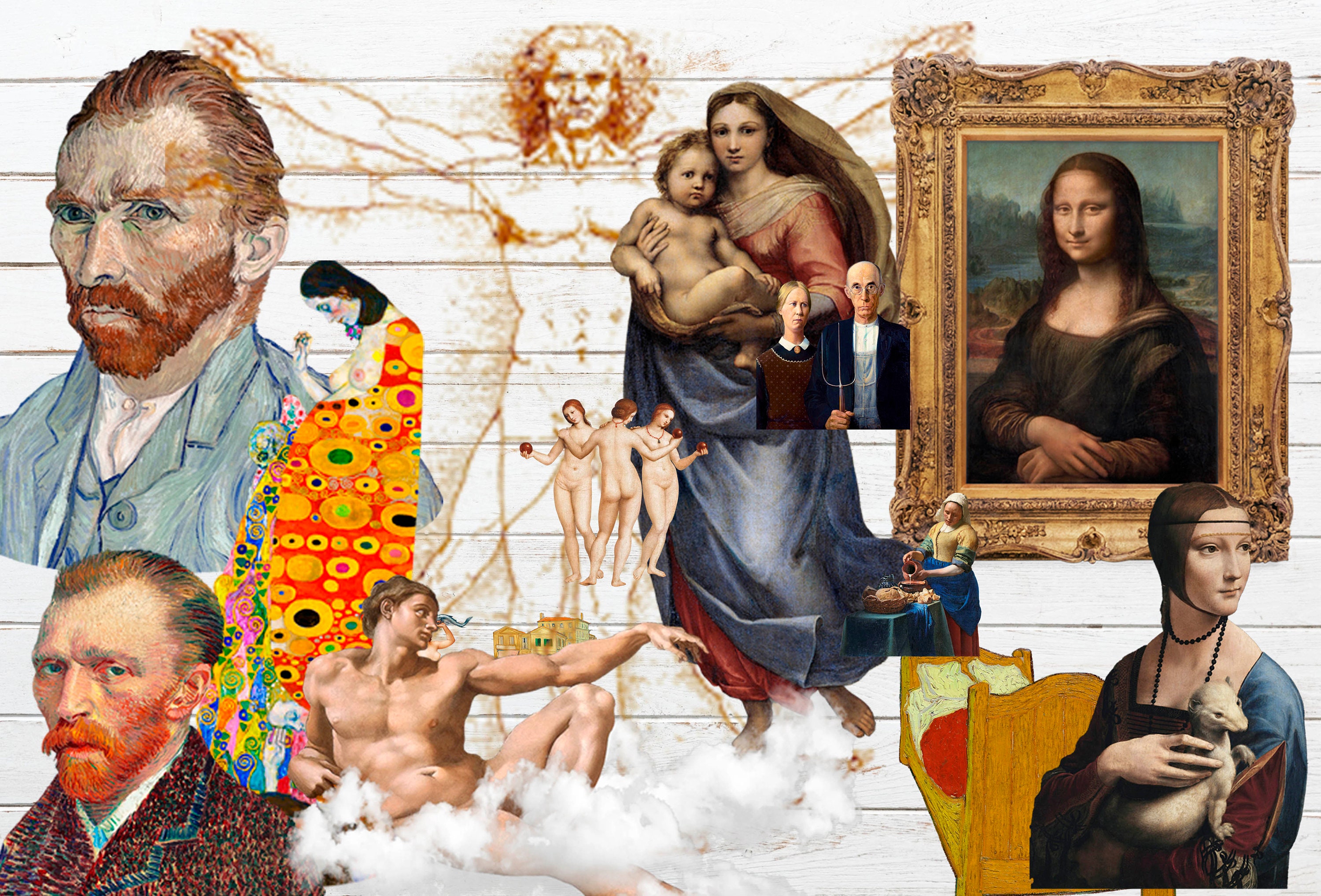 Elementos de collage de historia del arte / imágenes prediseñadas ...