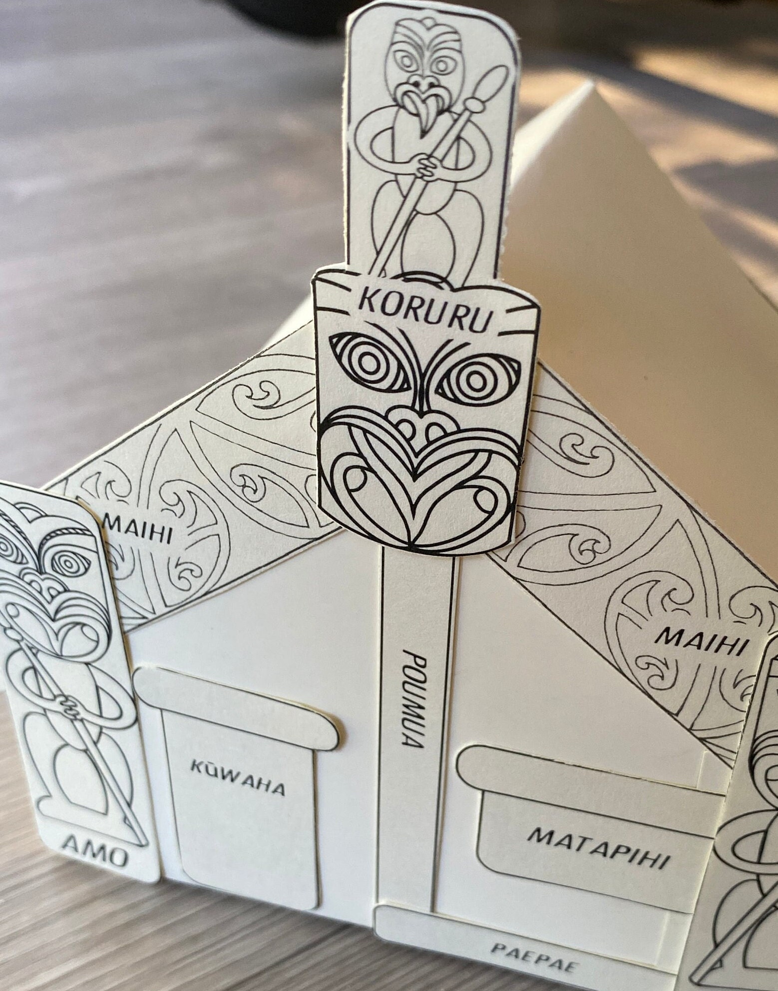 Printable 3D Paper Maori Wharenui Model (PDF) - Etsy