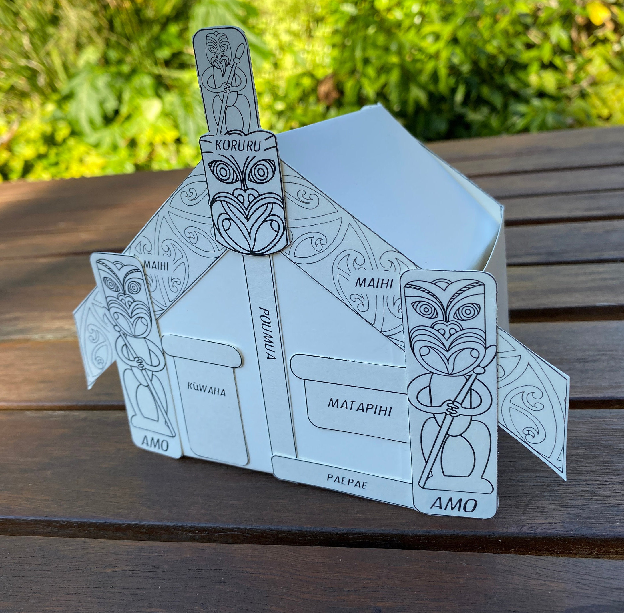 Printable 3D Paper Wharenui Model Cut, Fold and Glue Printable Wharenui ...