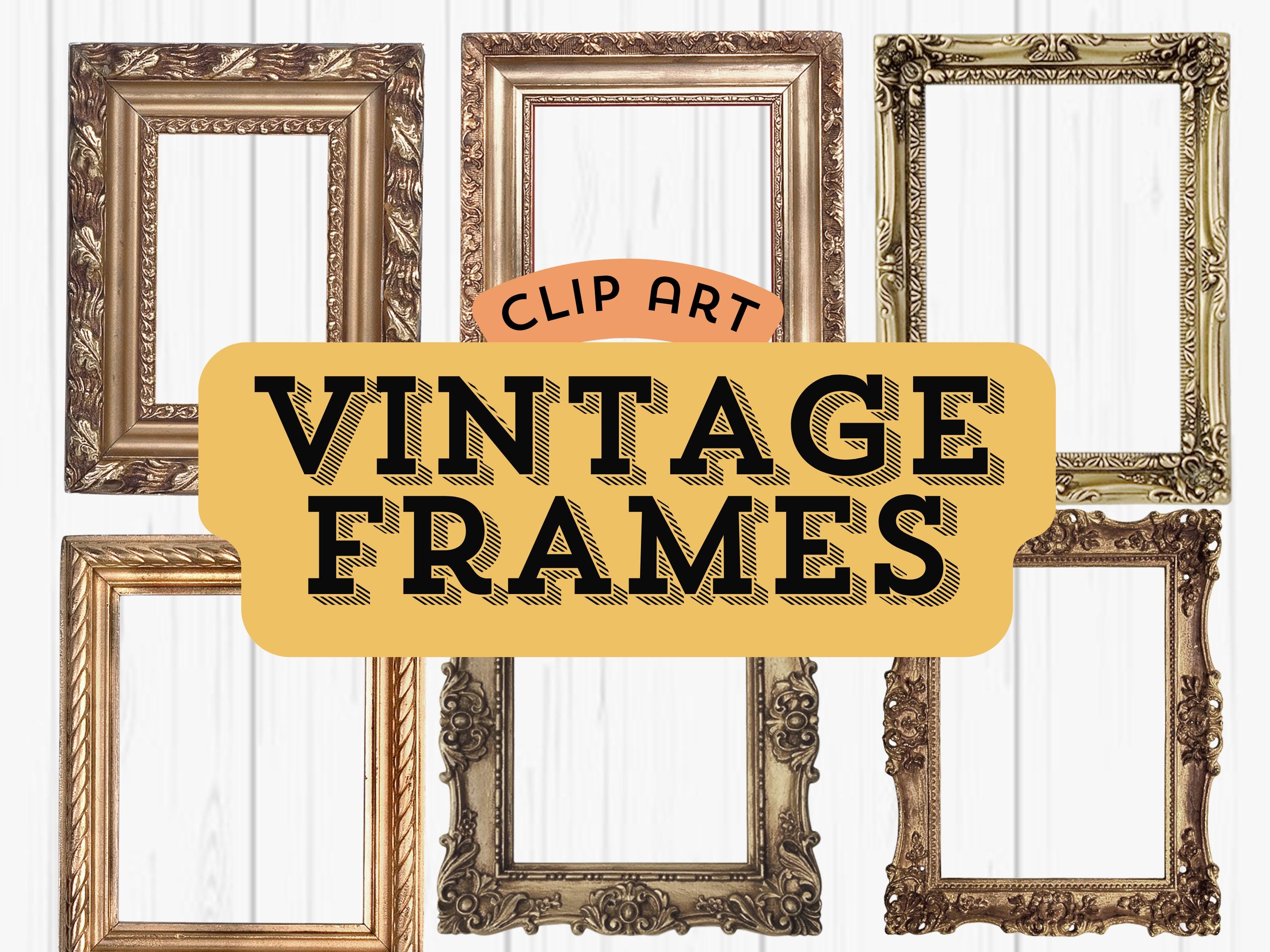 Vintage Frames | Digital Clip Art | 13 .png Files | Junk Journal Images ...