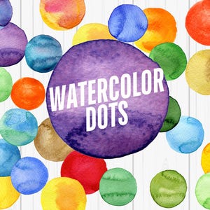Watercolor Circles | Digital Clip Art | 300dpi .png Files | Transparent ...