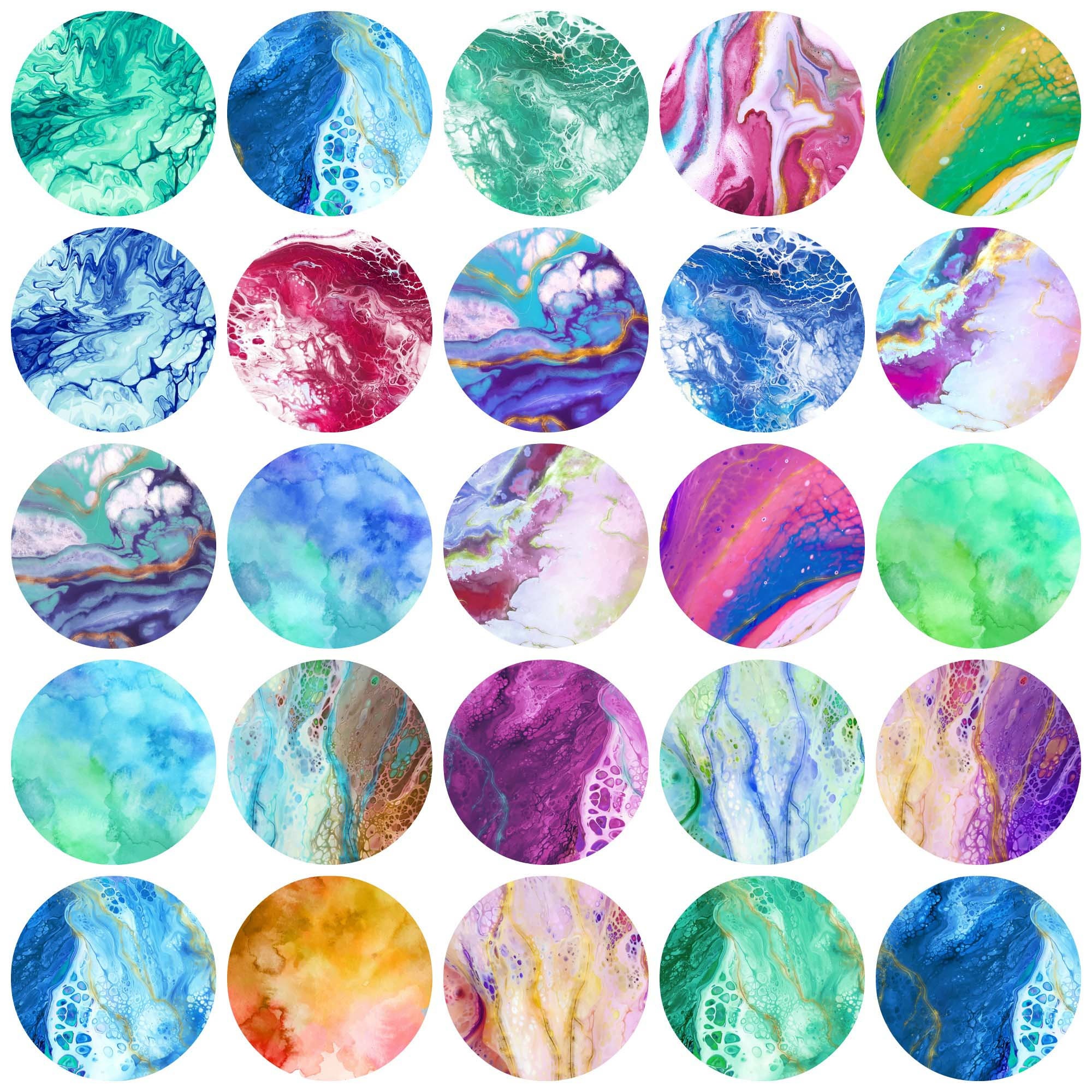Acrylic Pour / Watercolor Digital Sheets 12x12 Digital - Etsy UK