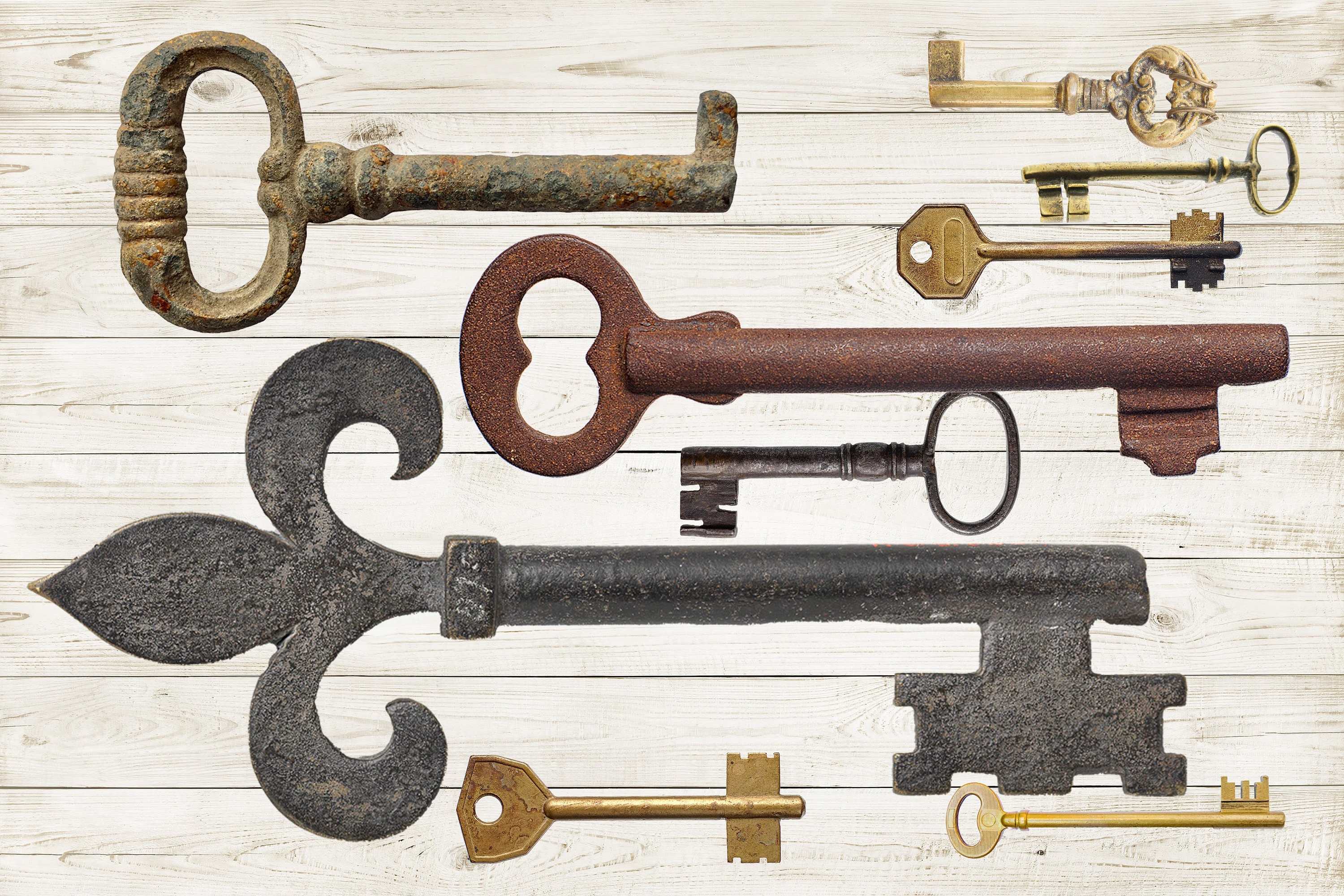 Vintage Keys | Digital Clip Art | 13 .png Files - Etsy