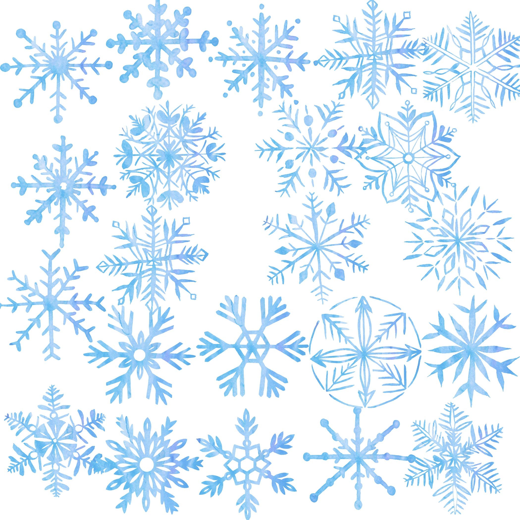 SNOWFLAKES CLIPART Winter Theme Backgrounds, Icy Frozen Winter ...