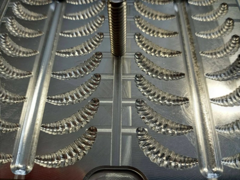 Wax Worm Grub - 48 Cavity Soft Plastics Mold - Etsy