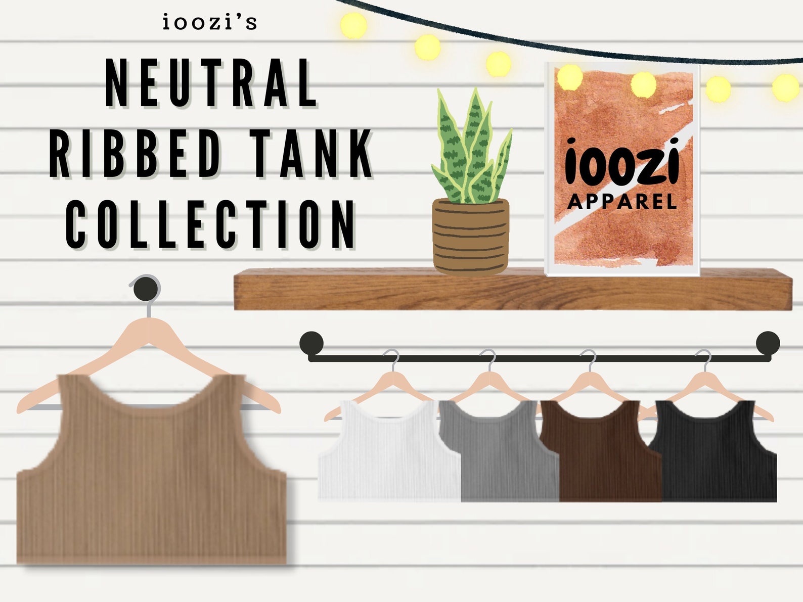 Roblox Neutral Ribbed Tank Top Collection Clothing Templates - Digital ...
