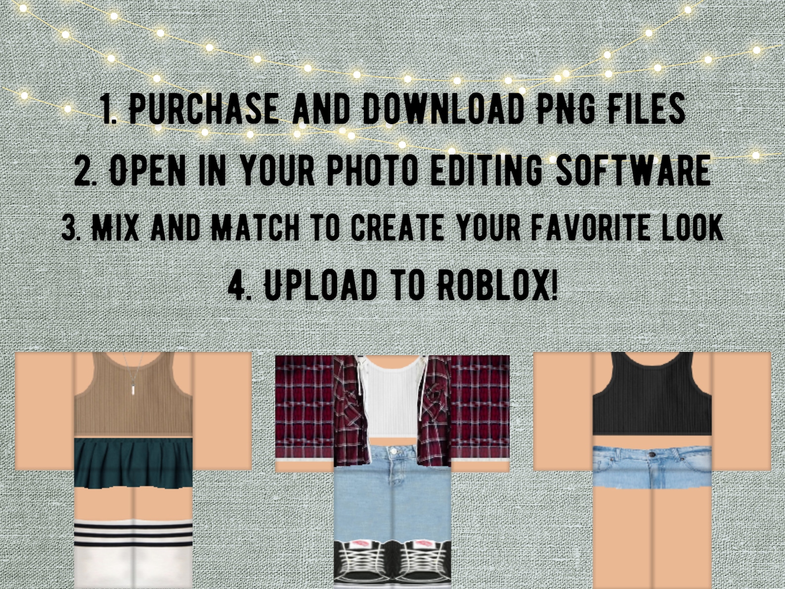 Roblox Neutral Ribbed Tank Top Collection Clothing Templates - Digital ...
