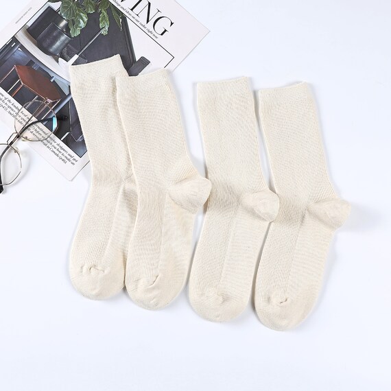 Hemp Socks Organic Cotton Socks Natural White Unbleached | Etsy
