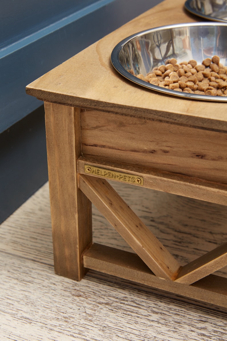 Rustic FARMHOUSE Elevated Pet Feeder Dog Cat HUMAN Grade - Etsy
