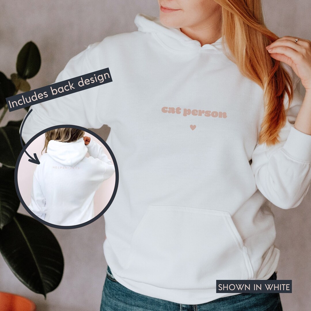 Cute Cat Person Hoodie for A Cause, Cute Cat Hoodie, Cat Lover Hoodie ...