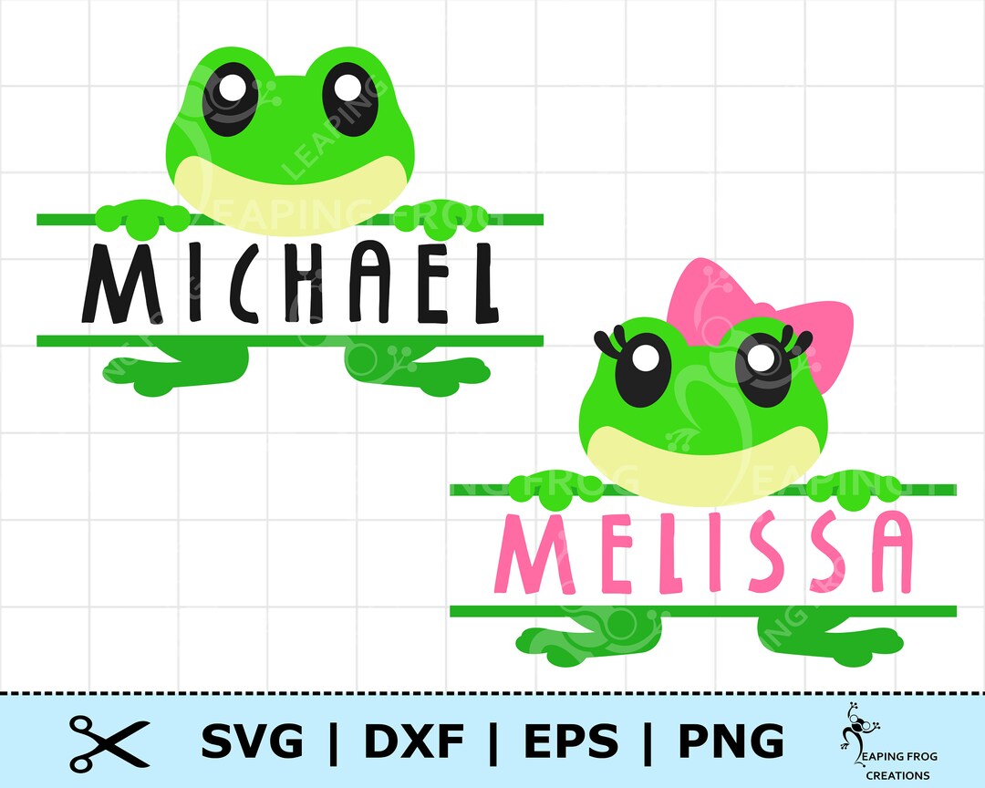 Frog Monogram SVG. PNG. 2 Versions! Cricut Cut Files, Layered Files ...