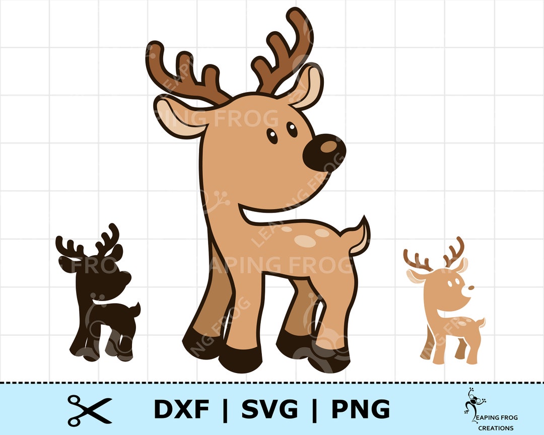 Cute Deer SVG PNG DXF. Whole or Layered. Digital Download. Cricut ...