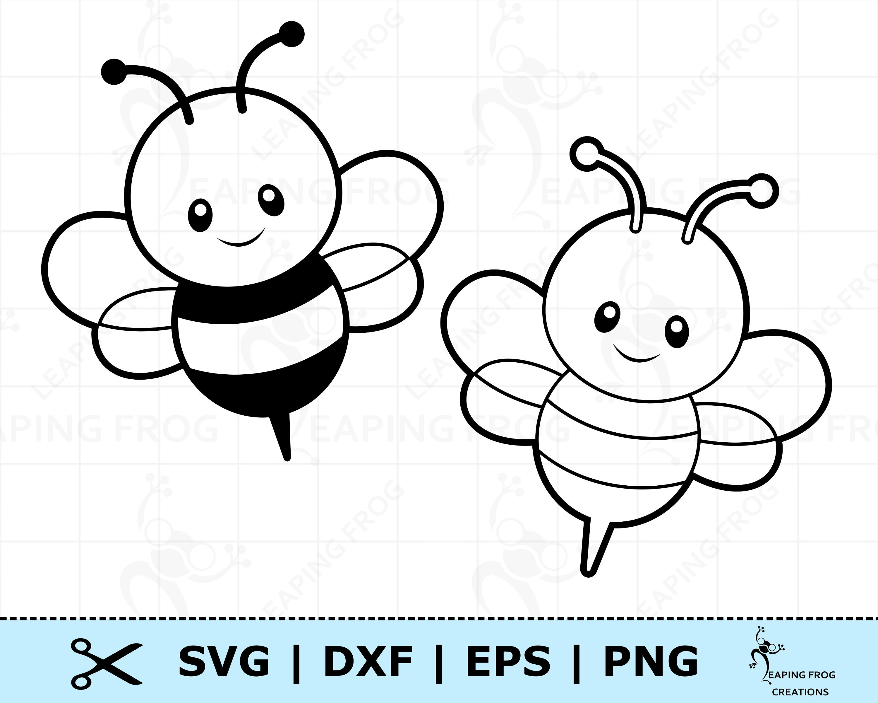 Cute Bumblebee SVG PNG DXF Eps. Cricut Cut Files Silhouette. | Etsy