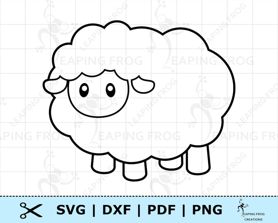 Cute Baby Sheep SVG PNG DXF Pdf. Cricut Cut Files, Silhouette. Lamb ...