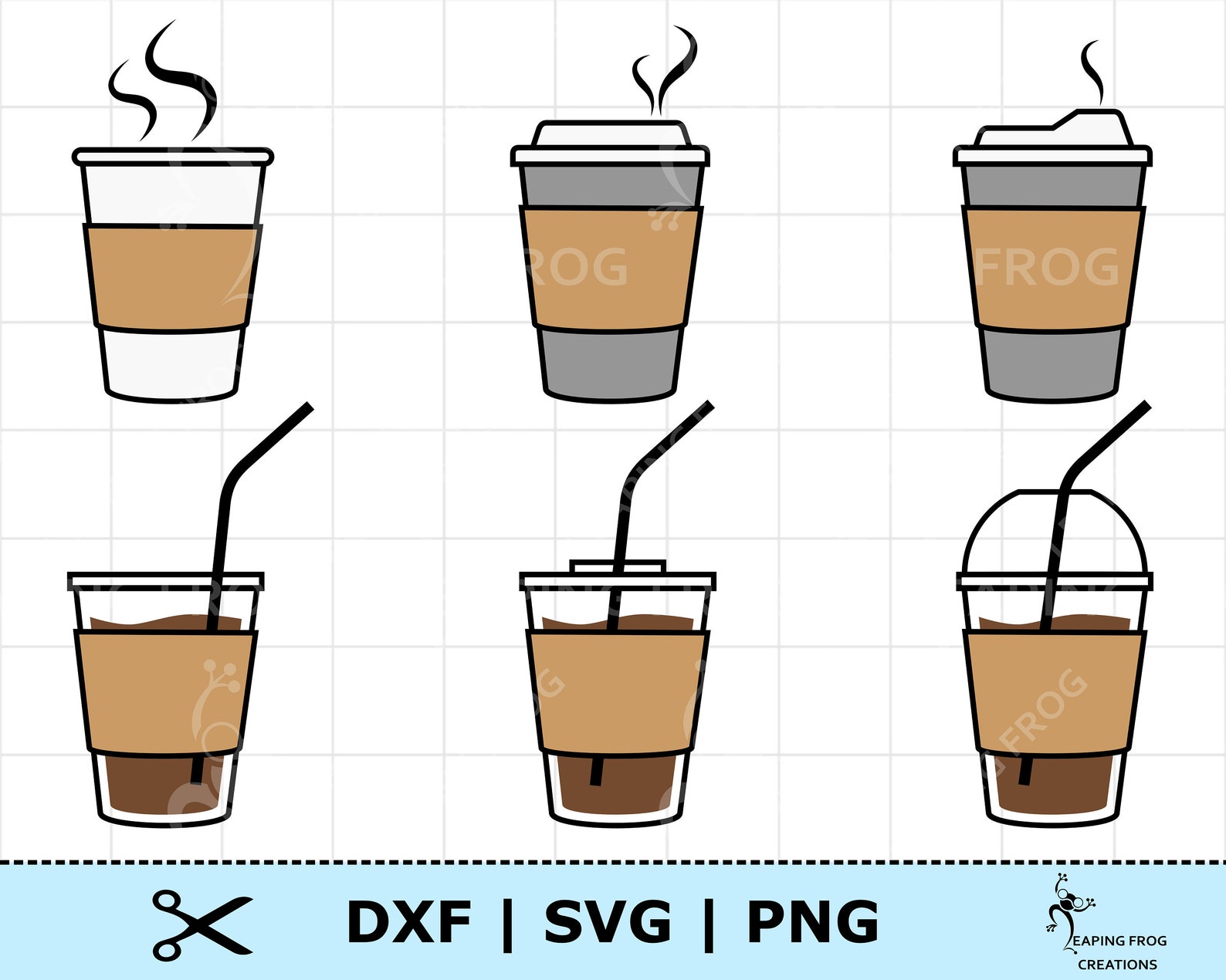 Tasses à café SVG. PNG. Fichiers de coupe Cricut, superposés, fichiers ...