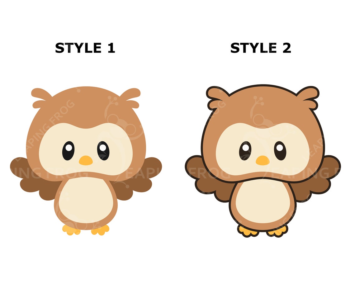Cute Baby Owl SVG PNG DXF Eps. Whole Image or Layered. Digital - Etsy