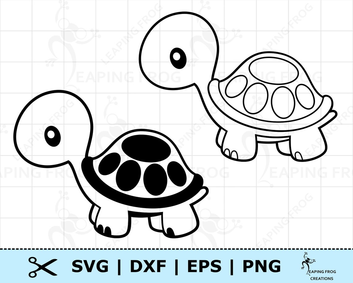 Cute Turtle SVG PNG DXF Png. Cricut Cut Files Silhouette. - Etsy