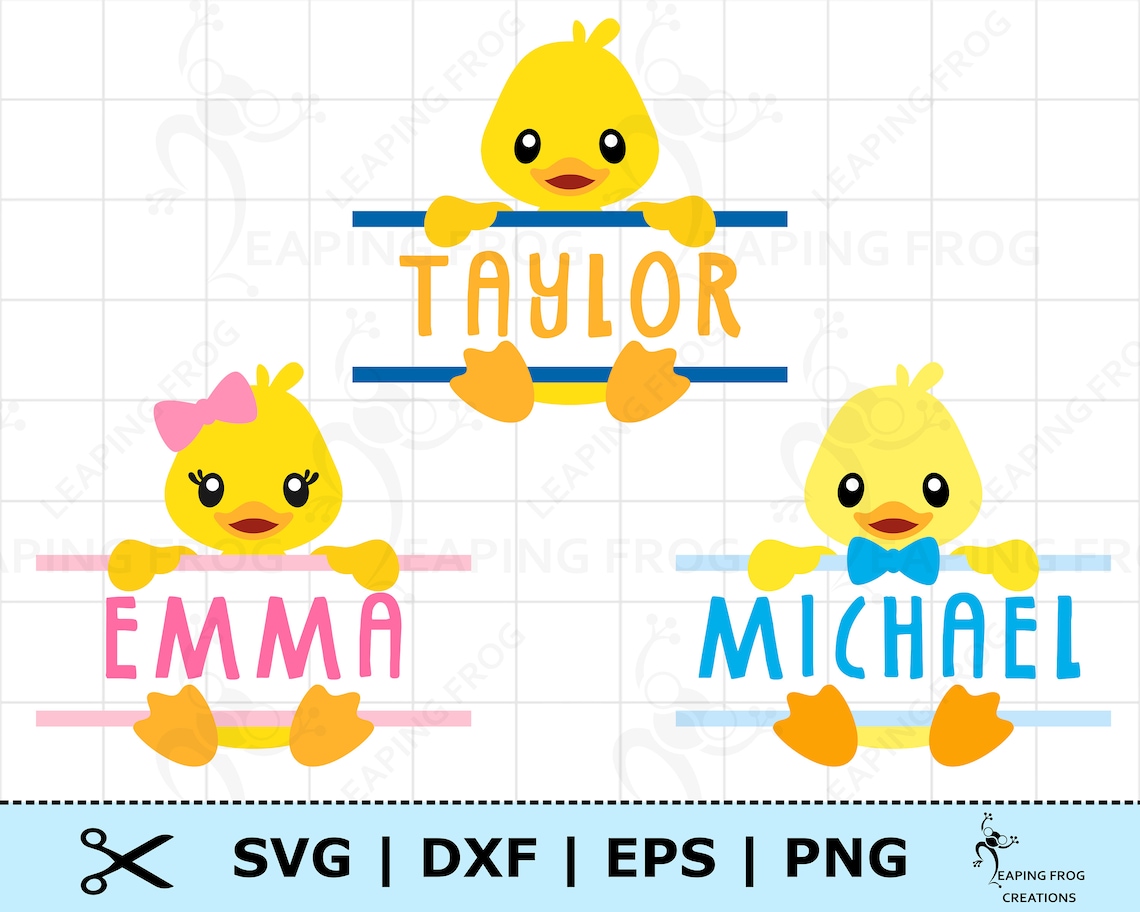 Rubber Ducky Monogram SVG. PNG. 3 Versions Cricut Cut Files - Etsy