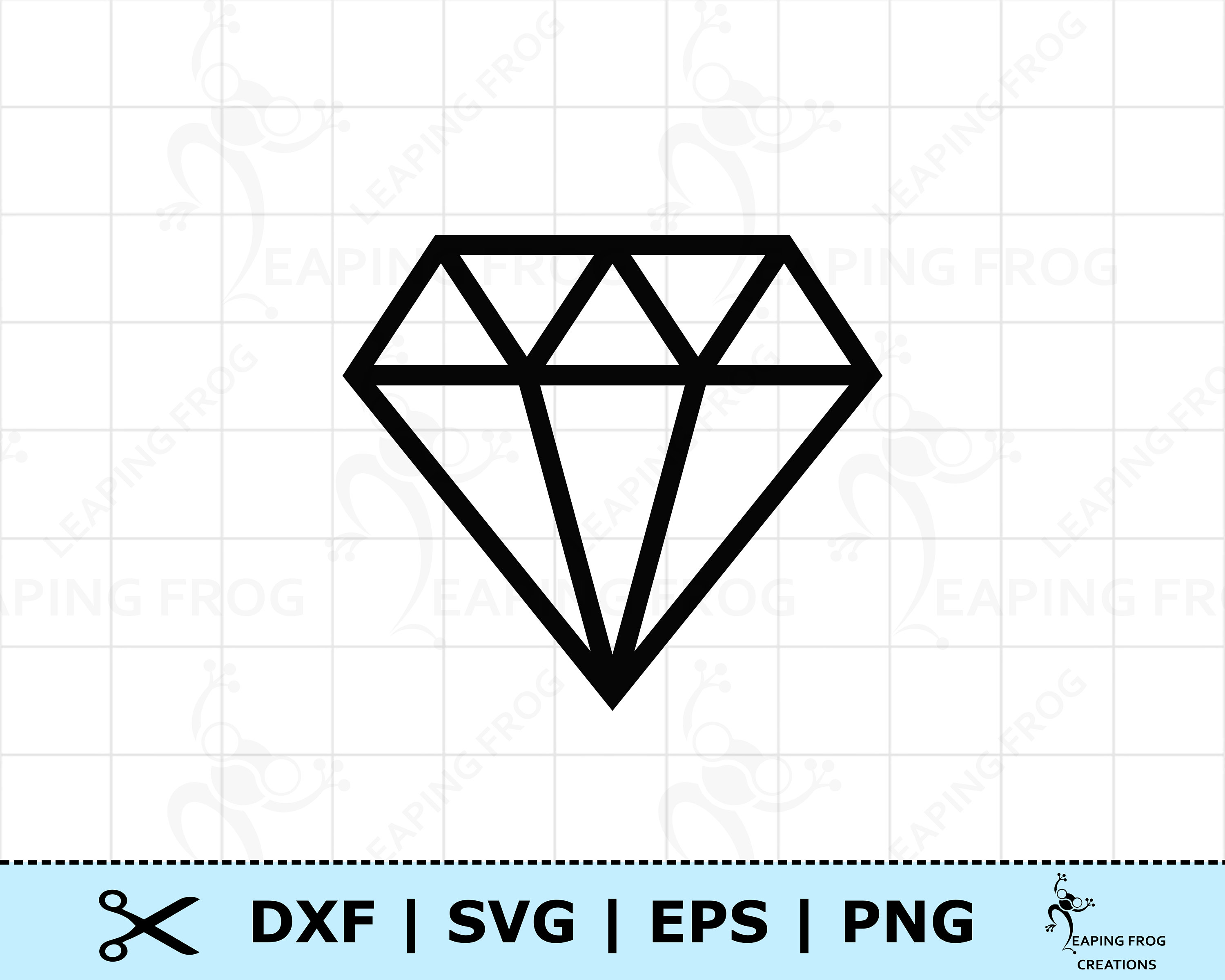 Papercraft dxf Cricut Silhouette Cut File Diamond Silhouette SVG ...