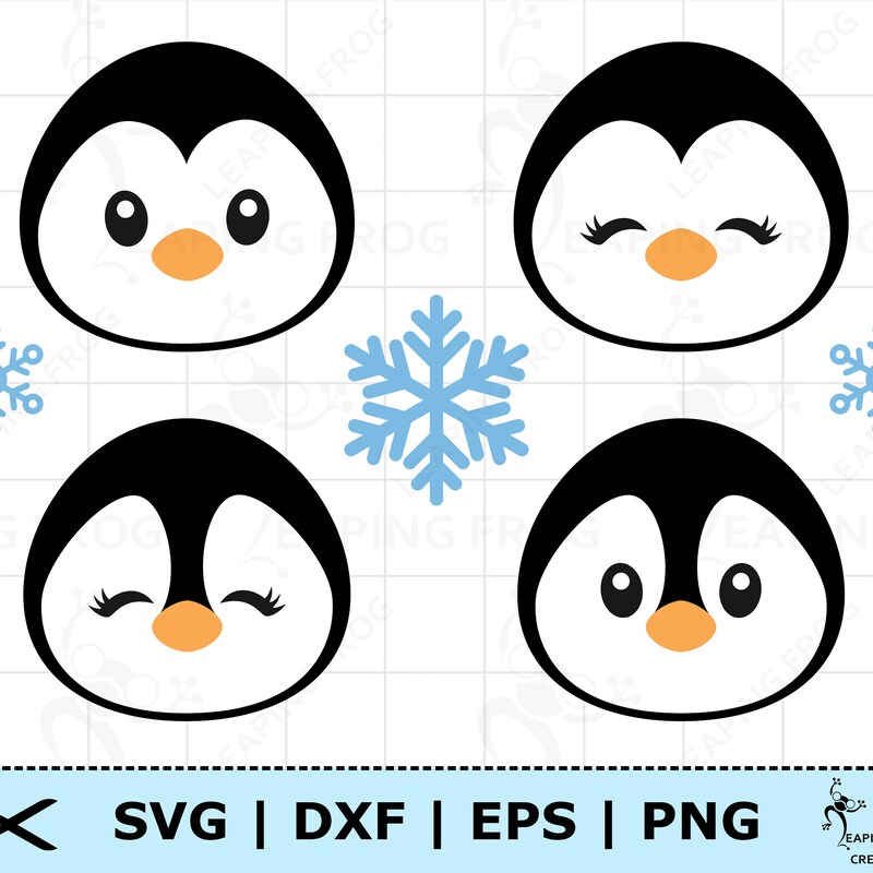 Penguin Face Svg - Etsy
