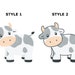 Cow SVG PNG DXF. Digital Download. Cricut, Silhouette Cut Files. Cute ...