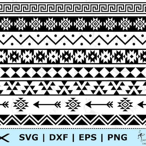 Aztec Pattern SVG. PNG. 8 Versions Seamless Cricut Cut | Etsy