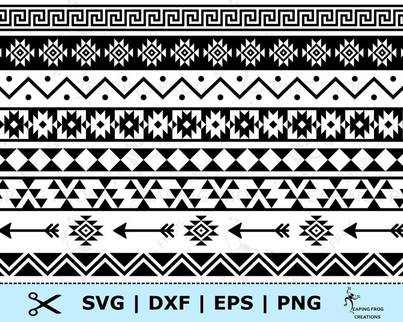 Aztec Pattern SVG. PNG. 8 versions Seamless Cricut cut | Etsy